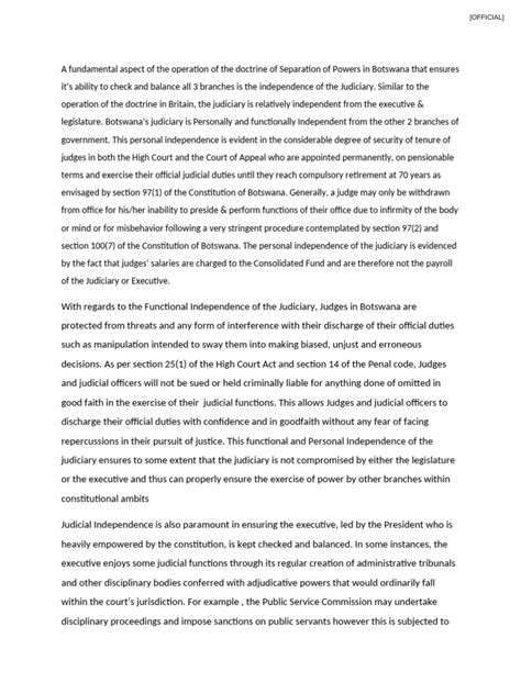 Separation Of Powers Pdf Judiciaries Separation Of Powers