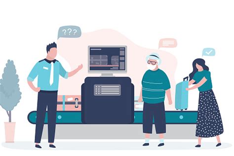 공항 보안 엑스레이 수하물 스캐너 공항 내부의 수하물 위탁 공공 안전 개념 여행 가방에 대한 스톡 벡터 아트 및 기타 이미지 여행 가방 의료용 스캐너 의료용 스캔