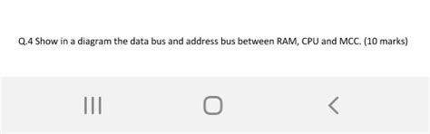 Diagram Of Cpu Ram And Mcc Using Address Bus And Data