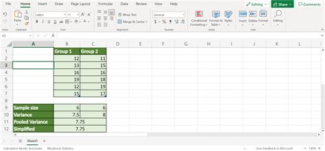 How To Calculate Pooled Variance In Excel Sheetaki