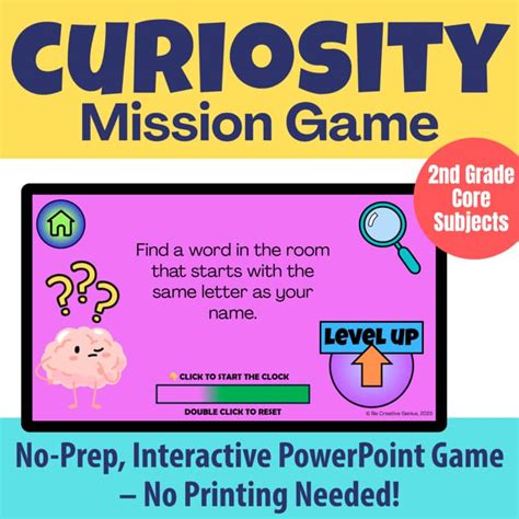 2nd Grade Curiosity Mission Digital Game Brain Breaks Interactive Ppt