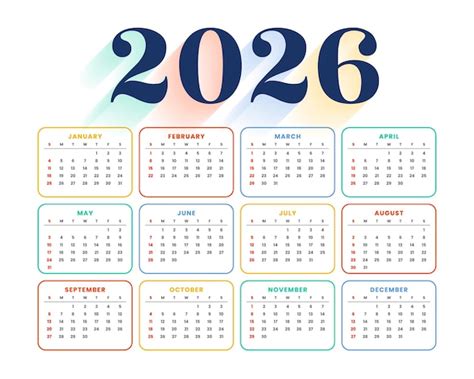 2026 Yearly Calendar Vectors Download Free High Quality Vectors From