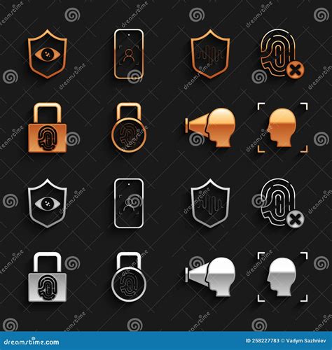 Set Fingerprint With Lock Rejection Fingerprint Face Recognition Shield Voice Eye Scan And