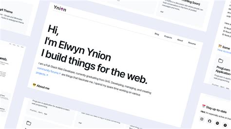 GitHub Elwynynion Minimalist Dev Portfolio A Minimalist Portfolio Template For Developers