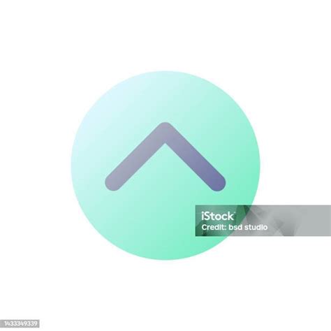 위쪽 방향 화살표 픽셀 완벽한 평면 그라디언트 색상 Ui 아이콘 개념에 대한 스톡 벡터 아트 및 기타 이미지 개념 고체 그라데이션 Istock