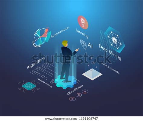 Machine Learning Ai Data Mining Algorithm Stock Vector Royalty Free