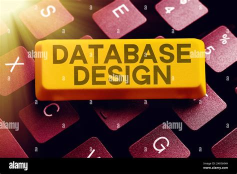 Sign Displaying Database Design Business Showcase Organisation Of Data