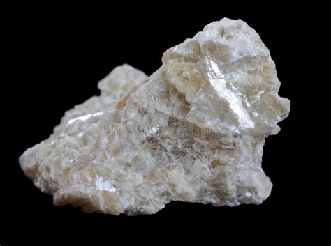 Mica Sample Isolated On Black Background Natural Mineral Rock Specimen