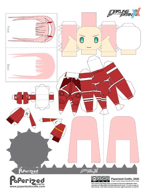 Darling In The Franxx Zero Two Papercraft Pdf
