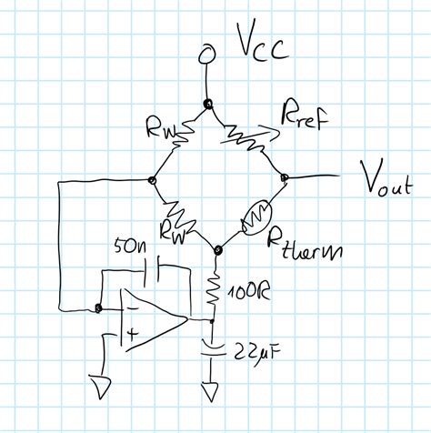 Operational Amplifier Alternative Wheatstone Bridge For Thermistor Interpretation Needed