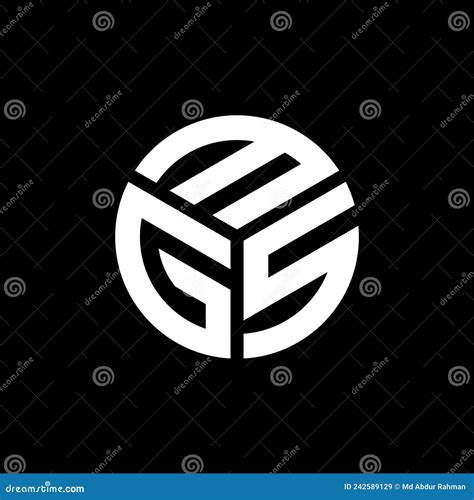 Mgs Letter Logo Design On Black Background Mgs Creative Initials Letter Logo Concept Stock