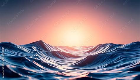 A Captivating Circular Waveform Visual With A 3d Effect Where Waves Ripple Outward In Sync With