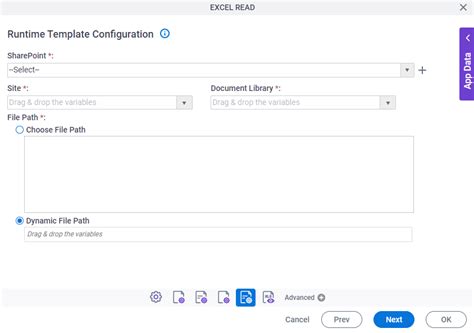 Excel Read Runtime Template Sharepoint