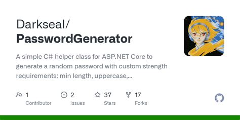 Github Darkseal Passwordgenerator A Simple C Helper Class For Asp
