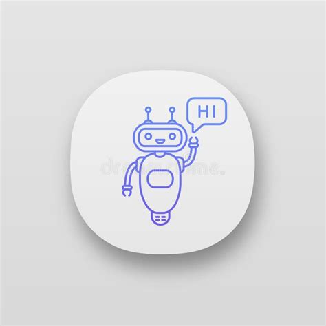 Chatbot Saying Hi Neon Light Icon Stock Vector Illustration Of Chatbot Agent 175455309