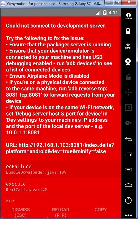from assets index android bundle could not connect to development server · issue 18007