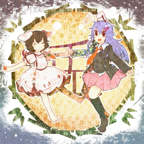 東方【因幡てゐ 鈴仙・優曇華院・イナバ】 壁紙