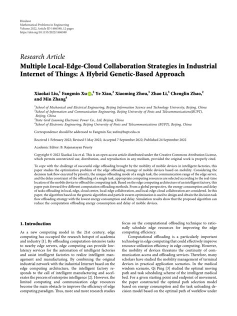 Pdf Multiple Local Edge Cloud Collaboration Strategies In Industrial Internet Of Things A