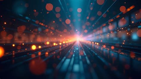 Digital Pathway Abstract Data Stream Visualization Stock Illustration Illustration Of