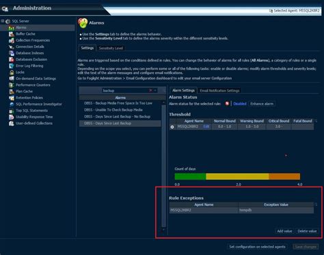 How To Exclude Certain Sql Server Databases For The Days Since Last Backup Rule 4302604