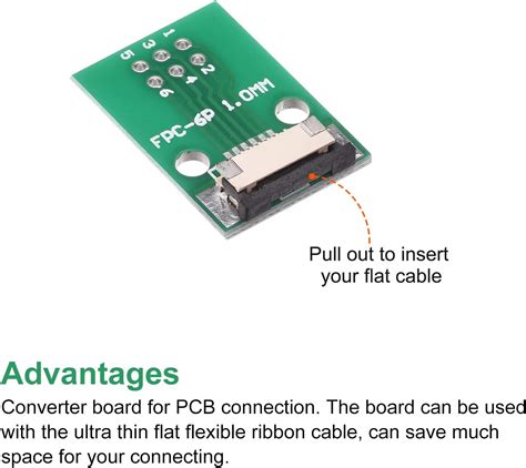 Buy Meccanixity Fpc Ffc Converter Connector Board 6p 10mm On Socket Side Back 05mm To Dip 2