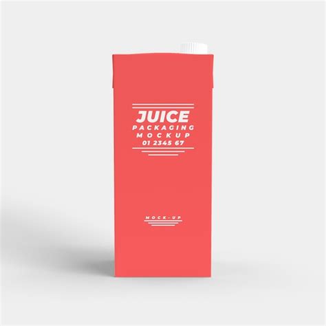 Premium Psd Paper Juice Carton Packet Packaging Mockup