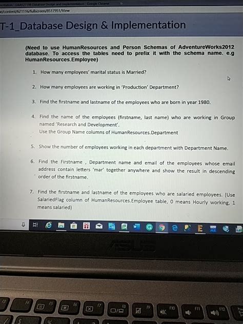 solved assignment 1 database design and implementation