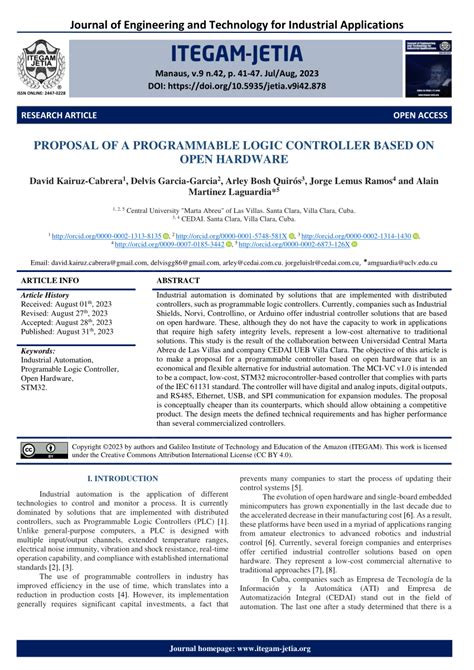Pdf Proposal Of A Programmable Logic Controller Based On Open Hardware