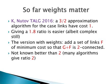 How Do Weights Affects Approximation Algorithms Ppt Download