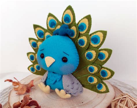 Felt Peacock Pdf Pattern Pdf Sewing Pattern Woodland Animals Digital