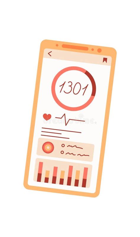 Smartphone App For Fitness Activity Tracking Stock Vector Illustration Of Heart Touch 353261416