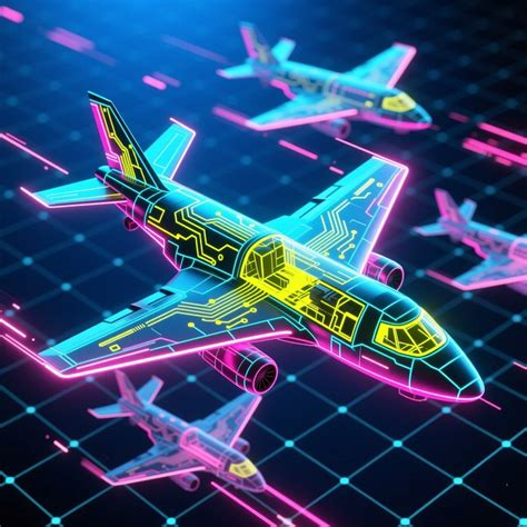 Free Neon Cyberpunk Aircraft Photo Aircraft Neon Cyberpunk