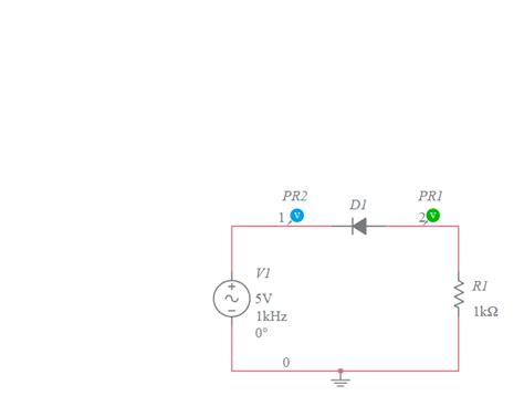 Positive Series Clipper Circuit Diagram Multisim Live