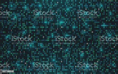 추상 이진 코드 배경입니다 디지털 데이터 개념입니다 밝은 자리 어두운 배경에서 조명 스트리밍입니다 미래 기술 배경 화면입니다 벡터 일러스트 레이 션 배경 주제에 대한 스톡