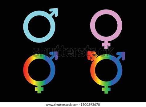 Set Different Sex Symbols Male Female Stock Vector Royalty Free 1500293678 Shutterstock