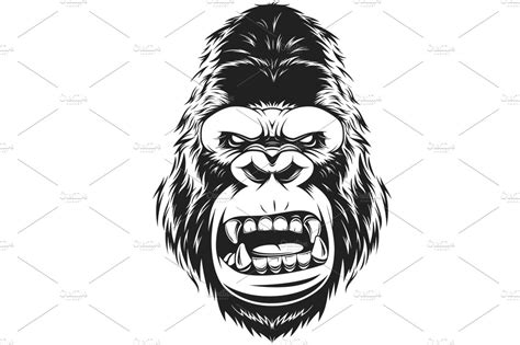 Gorilla Face Sketch