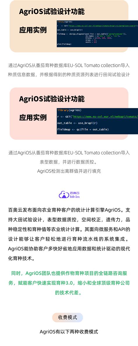 新产品 面向农业育种客户的统计计算引擎agrios，并提供作物育种全链路agrios咨询分析服务 长沙百奥云数据科技有限公司 智能育种 表型系统