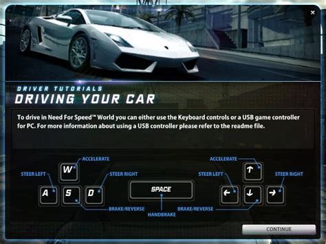 Need For Speed World Need For Speed World Controls