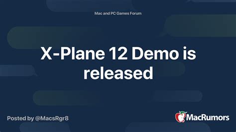 X Plane 12 Demo Is Released Macrumors Forums