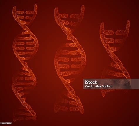 컬러 배경에 다각형과 점으로 만든 벡터 Dna 나선형 0명에 대한 스톡 벡터 아트 및 기타 이미지 0명 3차원 형태