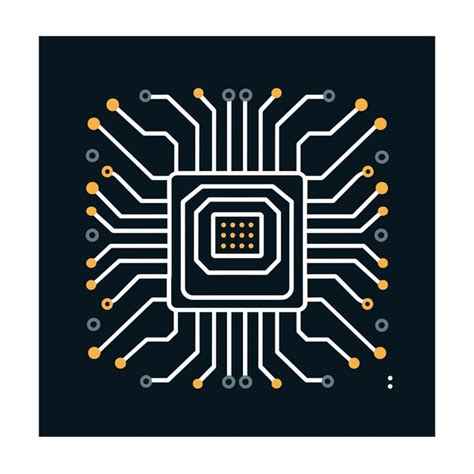 Abstract Illustration Of A Microchip On A Dark Background Premium AI Generated Vector