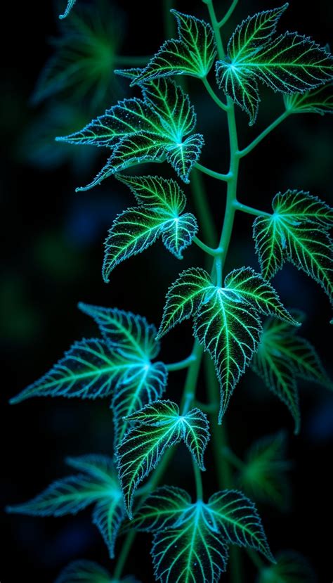 Free Luminous Ivy Veins Image Bioluminescent Ivy Glow Download At