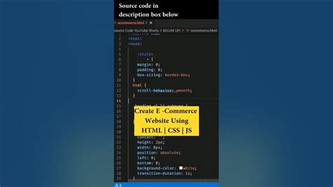 Create E Commerce Website Using Html Css Js Youtube