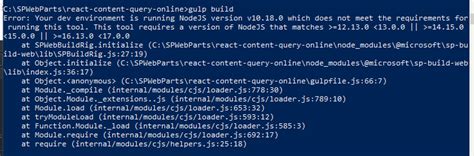 React Content Query Online Errors Trying To Build · Issue 3572 · Pnp