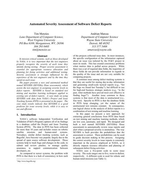 Pdf Automated Severity Assessment Of Software Defect Reports