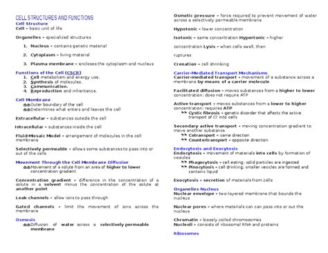 3 Cell Structures Functions Converted Cell Structures And Functions Cell Structure Cell