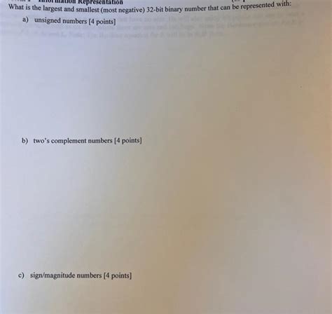Solved What Is The Largest And Smallest Most Negative Chegg