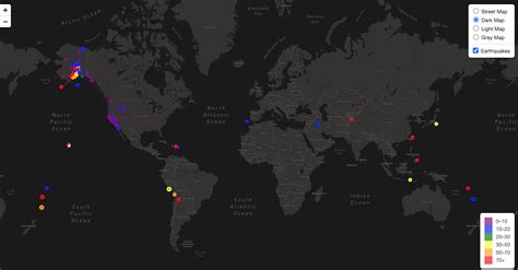 Github Jaredhazlettleaflet Earthquake Maps This Project Plots Earthquakes Across The Globe