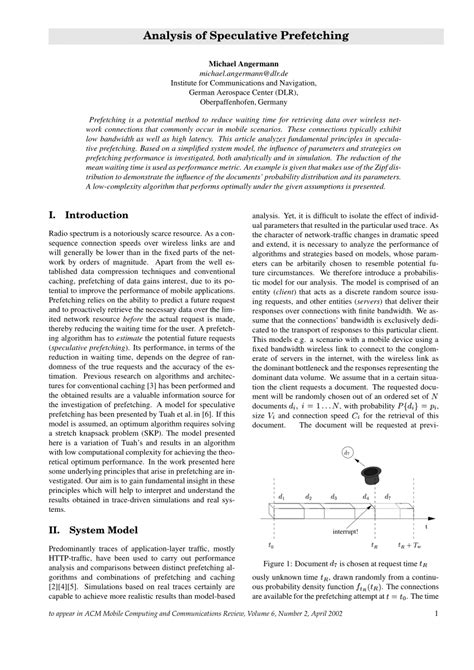 Pdf Analysis Of Speculative Prefetching