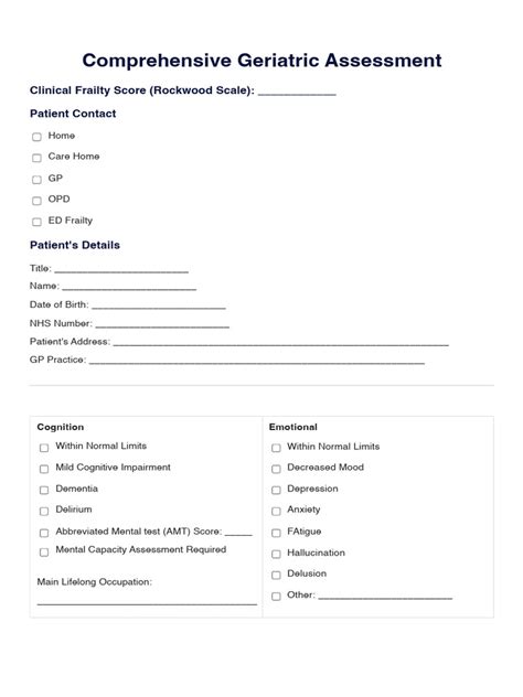 Geriatric Assessment Overview Pdf Geriatrics Dementia